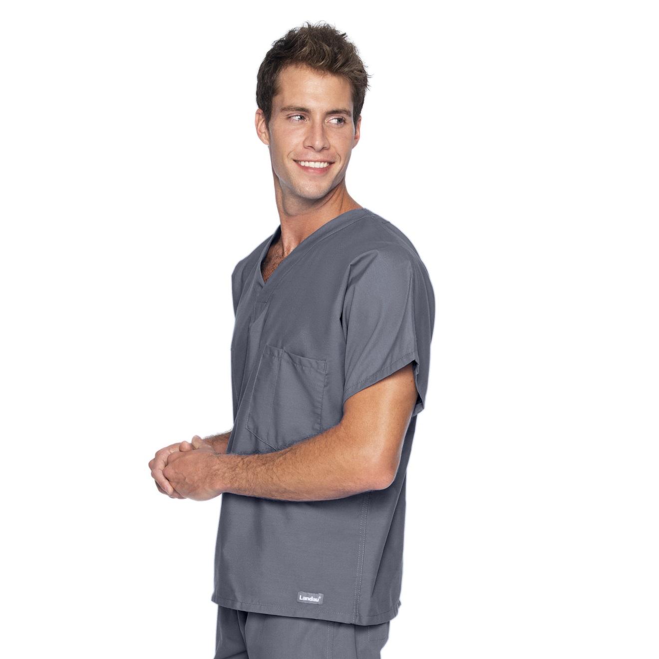 Reversible Scrub Top-STEEL GREY: 7502-STP