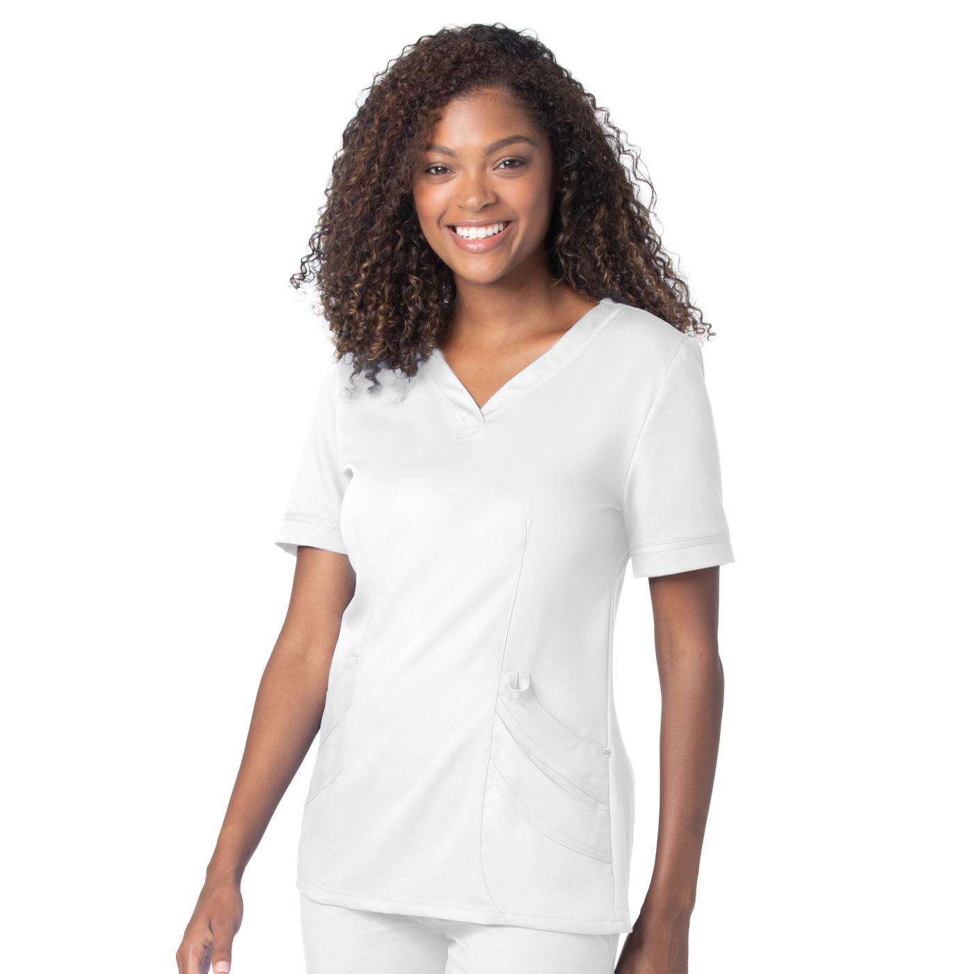 CROSSOVER SWEETHEART NECKLINE TOP-WHITE: 9550-WWAH